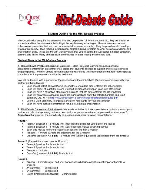 Debate Instructions For Students