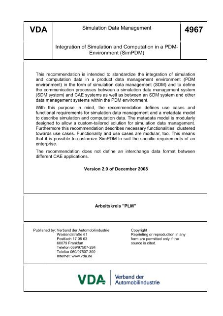 VDA 4967- Integration of Simulation and ... - ProSTEP iViP