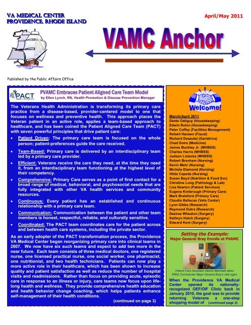 PVAMC Embraces Patient Aligned Care Team Model