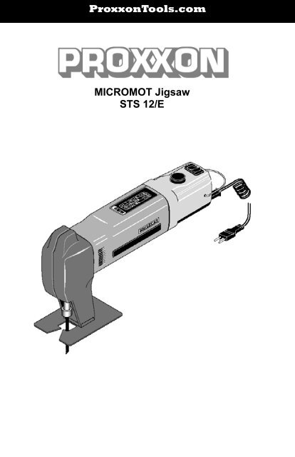 Manual - Proxxon Tools