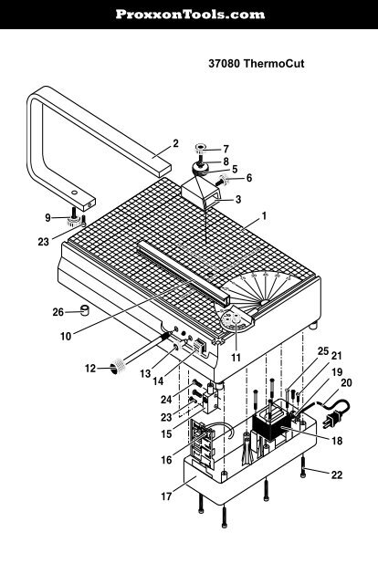 Parts Diagram - Proxxon Tools