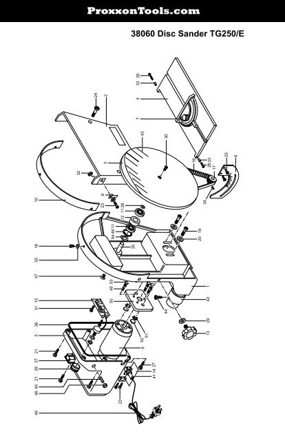 Parts Diagram - Proxxon Tools