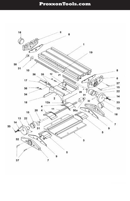 Parts Diagram - Proxxon Tools