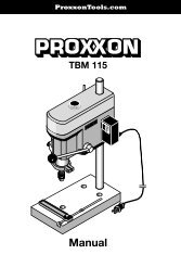 Parts Diagram - Proxxon Tools