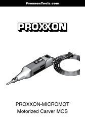 Parts Diagram - Proxxon Tools