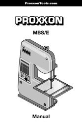 Parts Diagram - Proxxon Tools