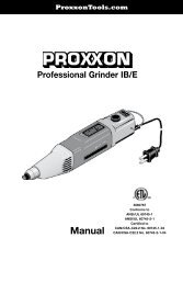 Parts Diagram - Proxxon Tools