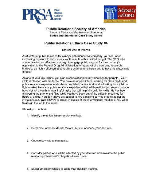 Case Study #4 - Public Relations Society of America