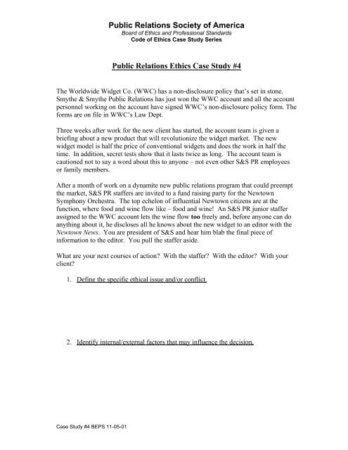 Case Study #4 - Public Relations Society of America