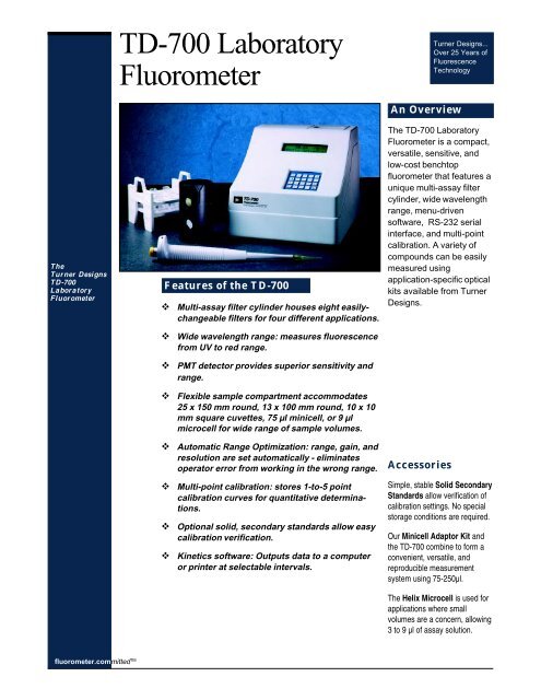 TD-700 Laboratory Fluorometer
