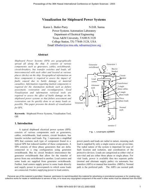 Visualization for Shipboard Power Systems