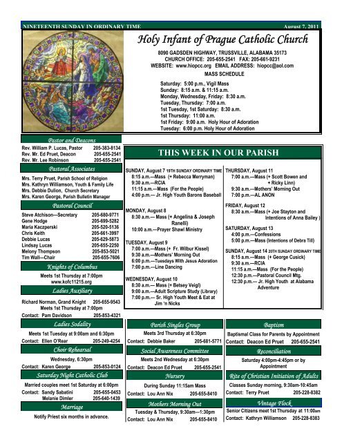 Holy Infant of Prague Catholic Church - Psichurch.com