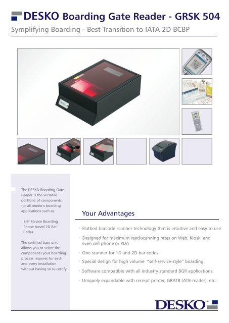 DESKO Boarding Gate Reader - GRSK 504
