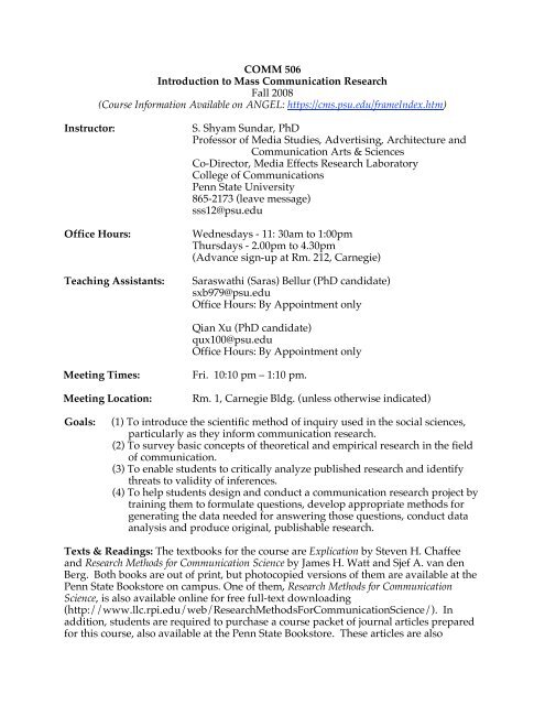 Introduction To Communication Syllabus