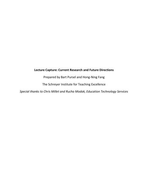 Lecture Capture - Penn State University