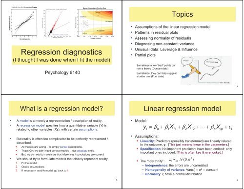 Regression diagnostics
