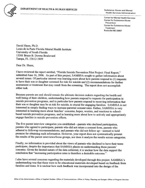 David Shern, Ph.D. Louis de la Parte Florida Mental ... - PsychSearch