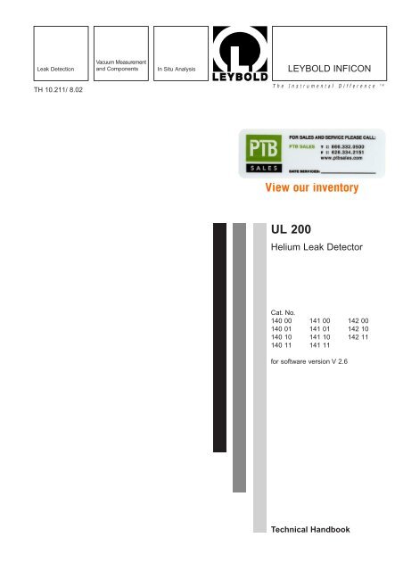 Leybold UL-200 Manual.pdf - Pascal Technologies, Inc