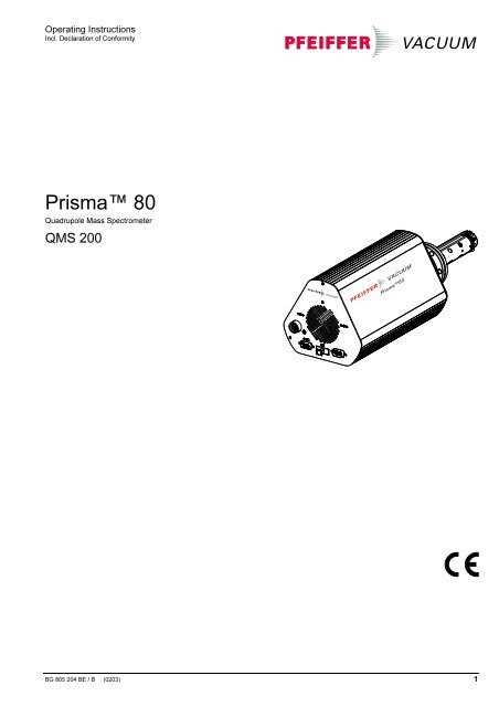 Prismaâ ¢ 80 - Pascal Technologies, Inc
