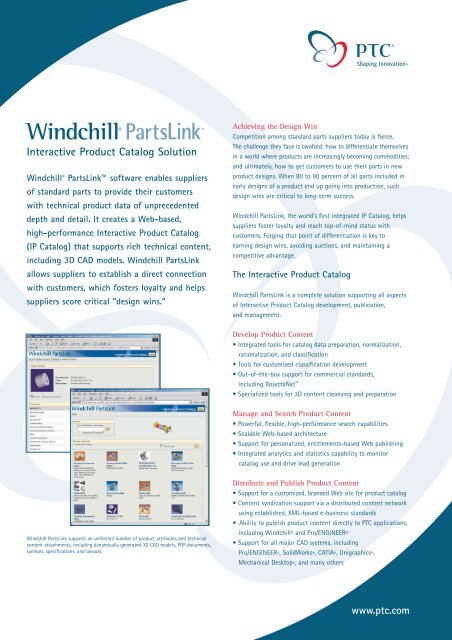 PartsLink Datasheet 2pg - PTC.com