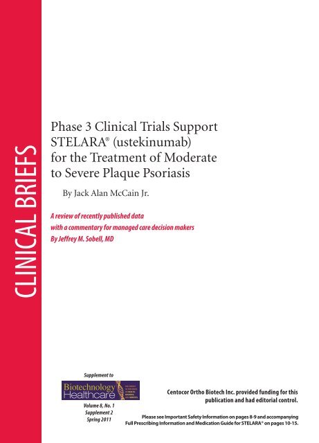 for the Treatment of Moderate to Severe Plaque Psoriasis