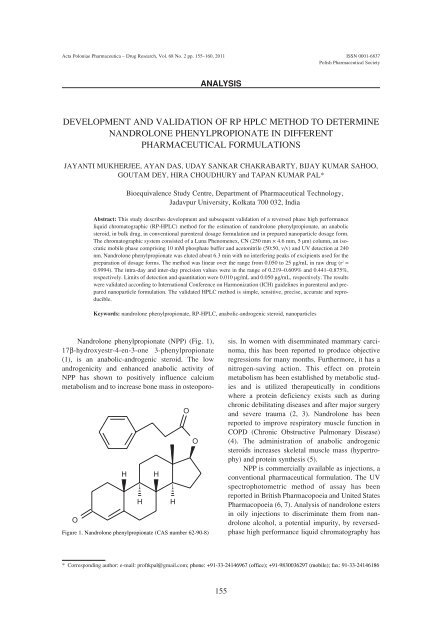 Development And Validation Of Rp Hplc Method To Determine