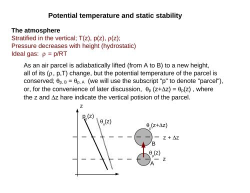 8 Potential temperature and static stability