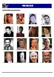 Famous Georges - Pubs Quiz