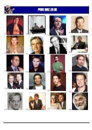Famous Georges - Pubs Quiz