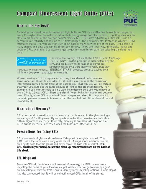Compact Fluorescent Light Bulbs Mercury | Shelly Lighting