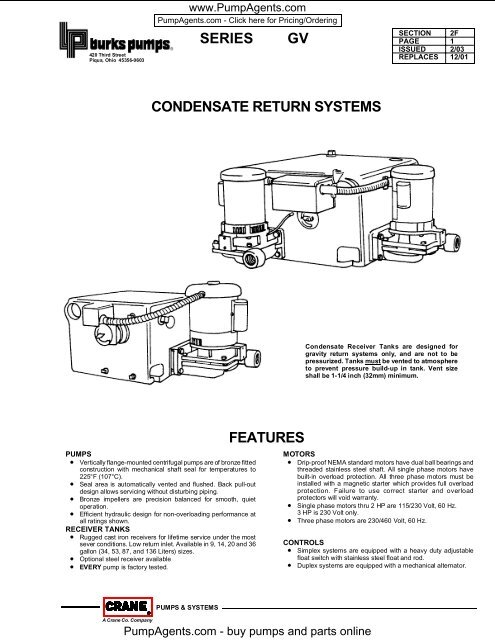 Burks Pumps 310GV6-14D, 310GV6-14DAB ... - Pump Agents