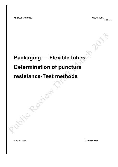 Determination of puncture resistance-Test methods - Punto Focal
