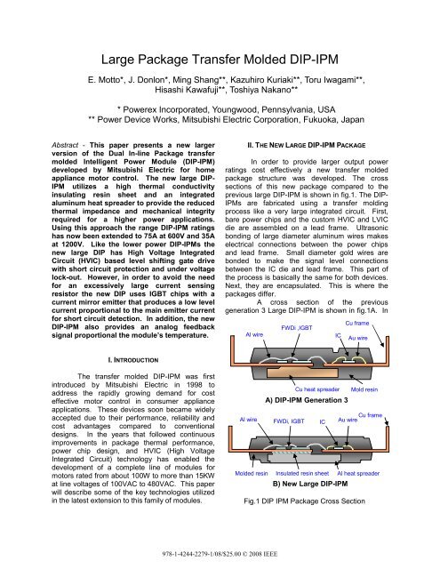 Large Package Transfer Molded DIP-IPM - Powerex