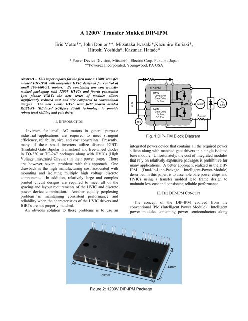 A 1200V Transfer Molded DIP-IPM - Powerex