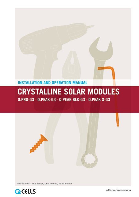 Q CELLS - Installation manual G3 solar modules - Hanwha Q CELLS