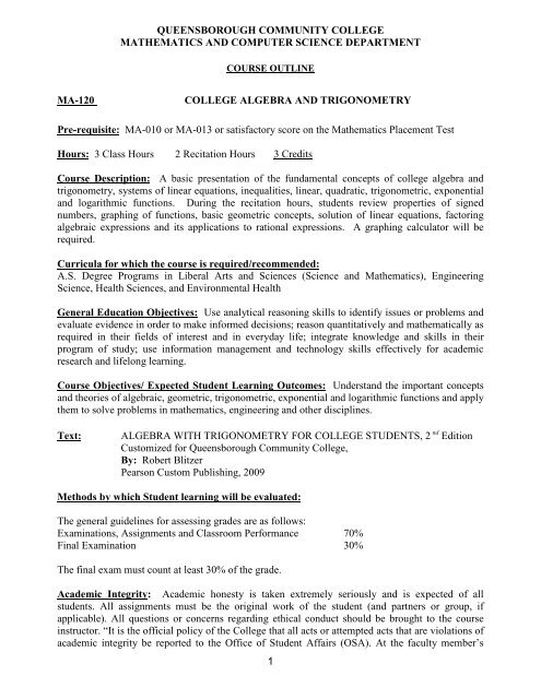 ma 120 - Queensborough Community College