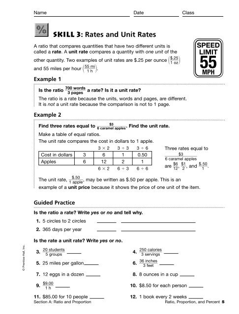 Unit Rate And Ratio Worksheets Fillable Online Unit Rates And Ratios
