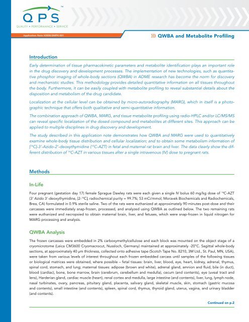 Application Note #2008-DMPK-001 QWBA and ... - Qps.com