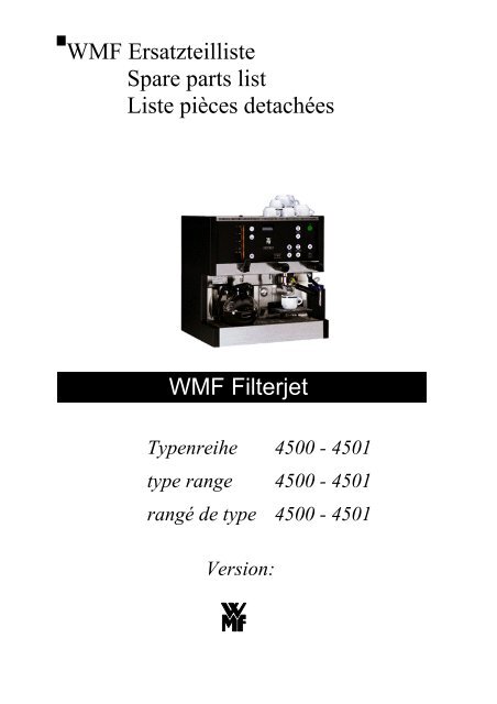 WMF Ersatzteilliste Spare parts list Liste pièces detachées WMF ...