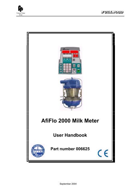 AfiFlo 2000 User Manual - Quality Certification Services