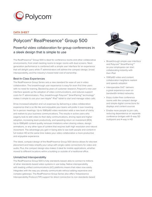 Polycom RealPresence Group 500 - Cev.ca