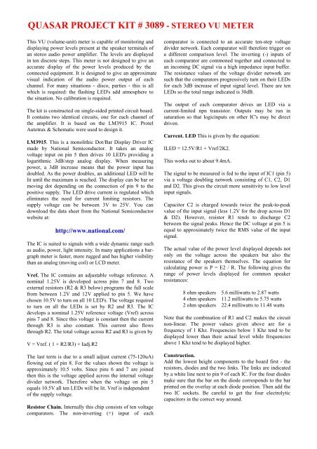 User Manual - Quasar Electronics