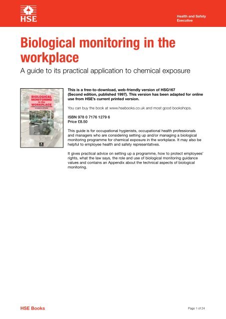 Biological monitoring in the workplace - Scientific Analysis ...