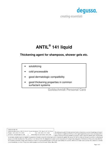 ANTIL 141 liquid e - Quetzal Quimica