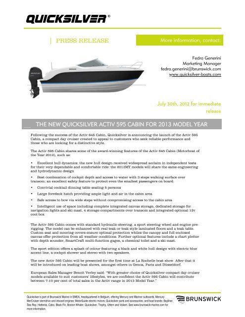 Pdf version - Quicksilver Boats