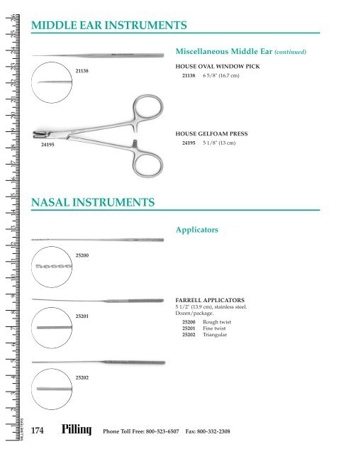 MIDDLE EAR INSTRUMENTS NASAL INSTRUMENTS