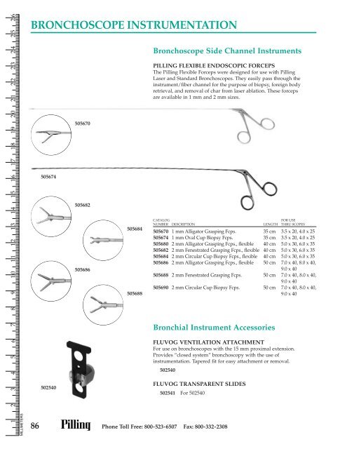 BRONCHOSCOPE INSTRUMENTATION