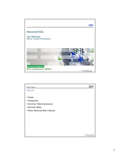 1 Advanced SQL - QUSER