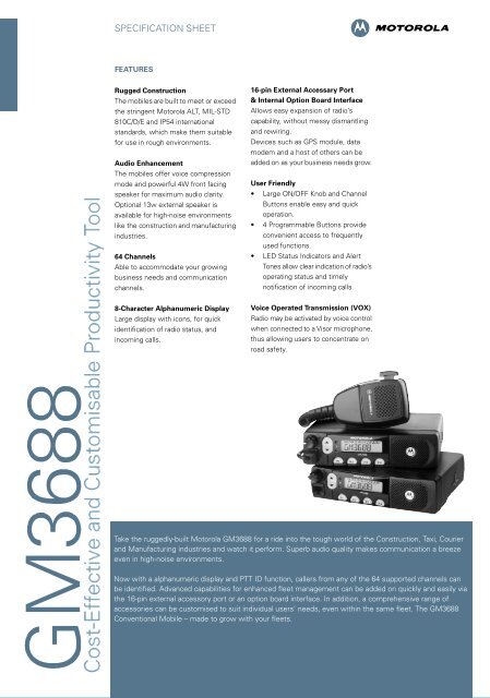 GM3688 - Motorola Solutions