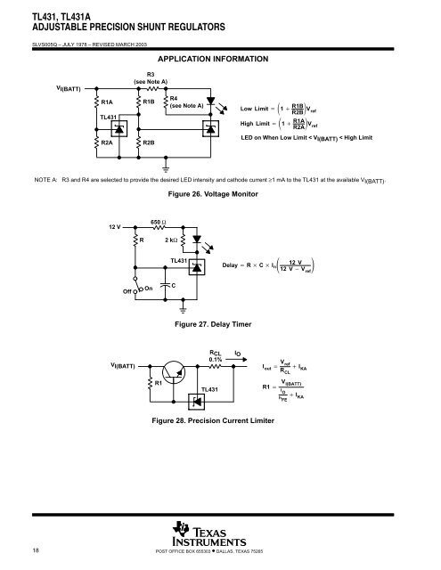 TL431, TL431A ADJUSTABLE